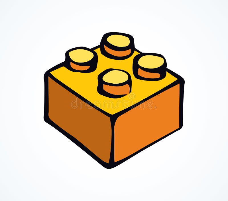 Lego Retrait de vecteur illustration de vecteur. Illustration du cube ...
