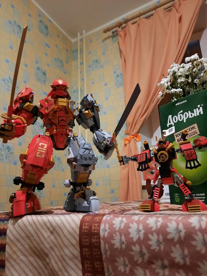 Lego Robot Made of Lego Parts Stock Photo - Image of design, assembly ...