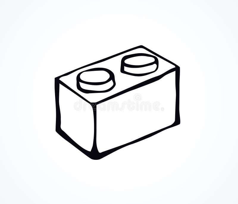 Lego. Vector drawing stock vector. Illustration of graphic - 238036772