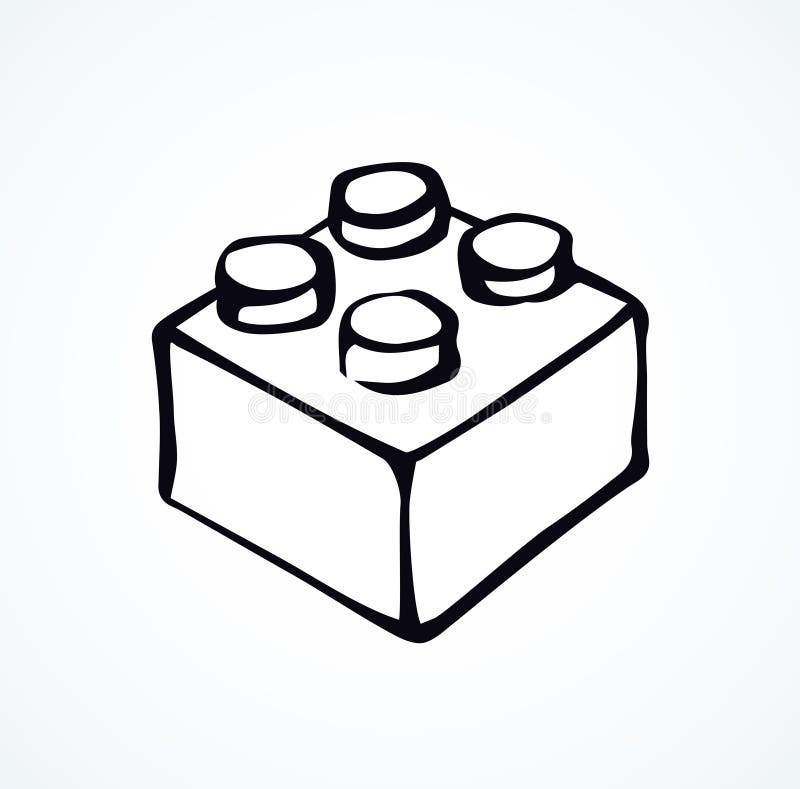 Lego. Vector drawing stock vector. Illustration of cartoon - 238036773