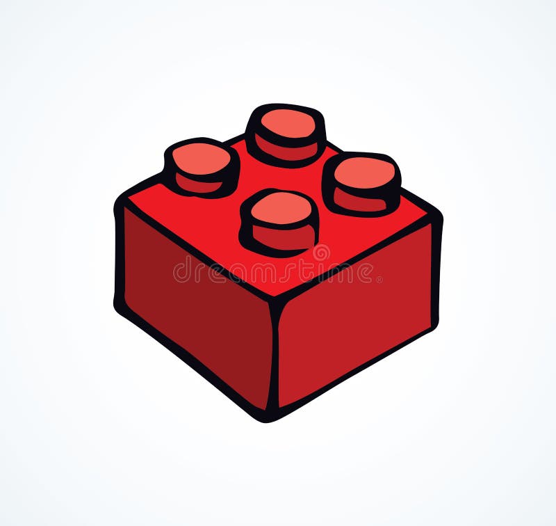 Lego Vector tekening vector illustratie. Illustration of pictogram ...
