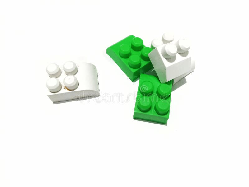 Lego on White Background. Lego is a Type of Plastic Game that Can Be ...