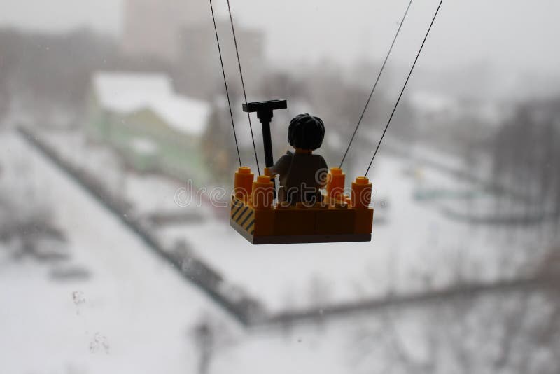 A Lego window cleaner stock photo. Image of yellow, mast - 207623324