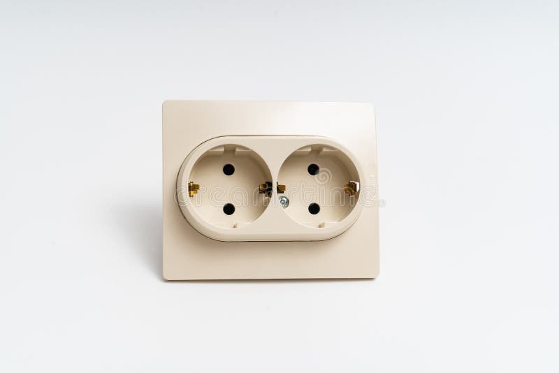 Legrand. Double Socket Insulated on a White Background. Stock Image ...