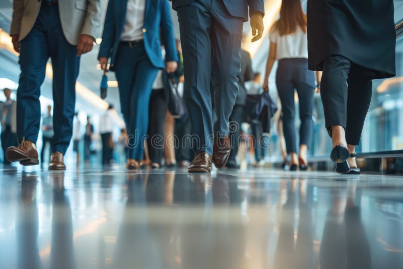 Legs of Business Person Walking on the Floor in the Office, Generative ...