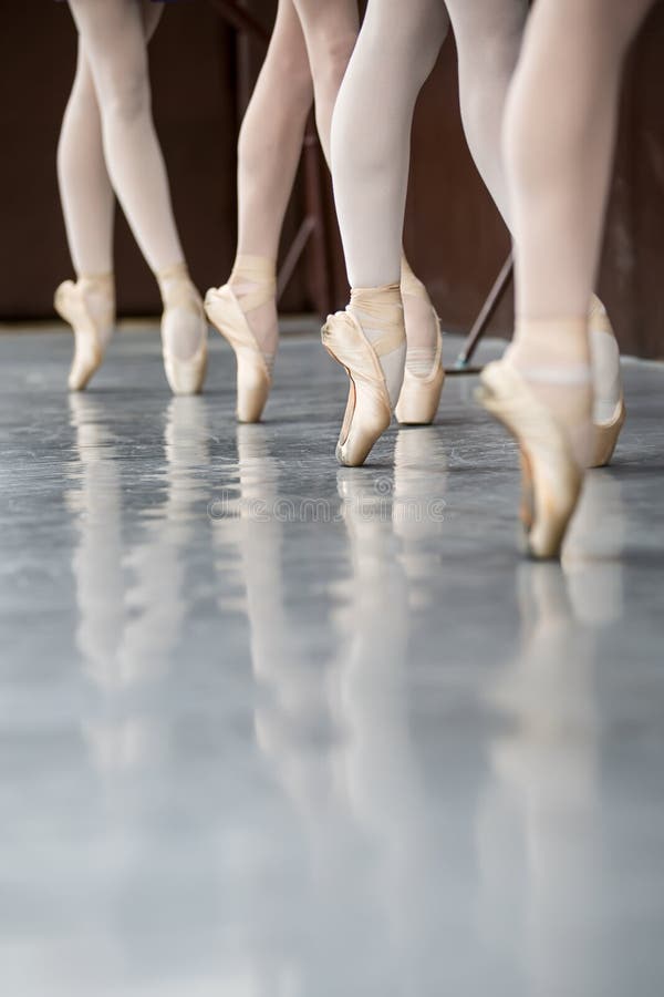 Legs of Dancers Ballerinas in Class Classical Dance, Ballet Stock Photo ...