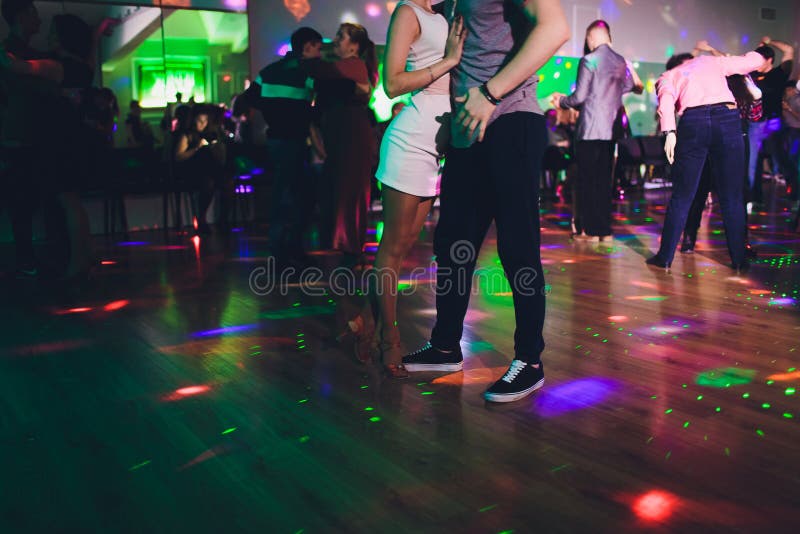 Legs of Dancing People at the Party Stock Photo - Image of confetti ...