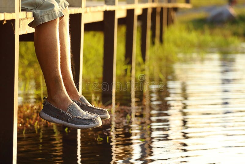 Legs dangling stock image. Image of footwear, sunrise - 47312271