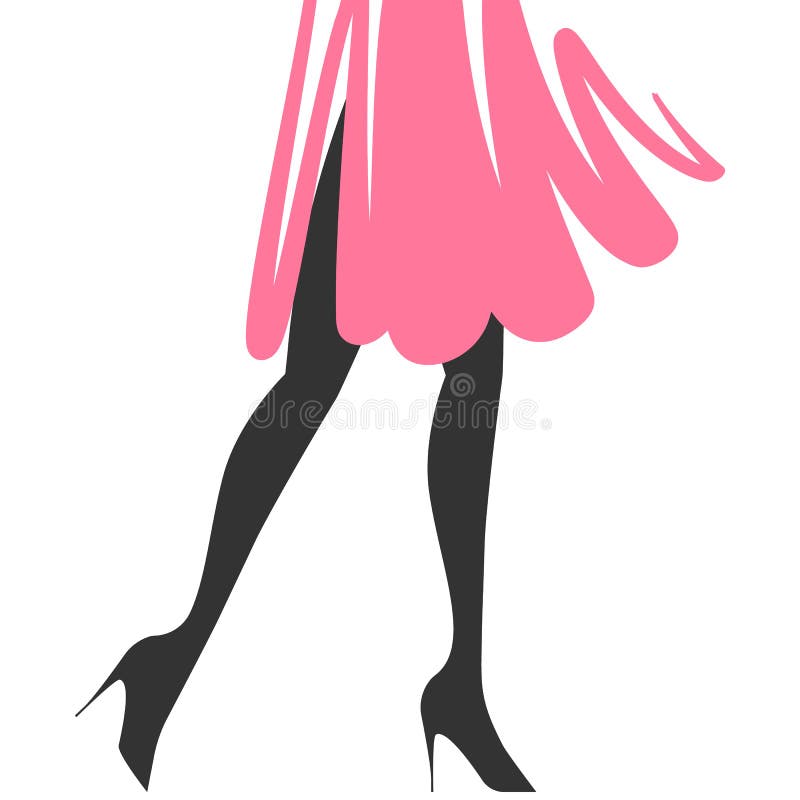 Legs female side stock vector. Illustration of silhouette - 67524200