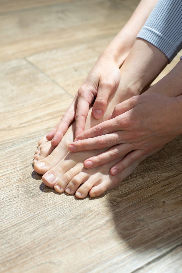 Legs and Hands Closeup, Indoor. Spa Stock Image - Image of treatment ...