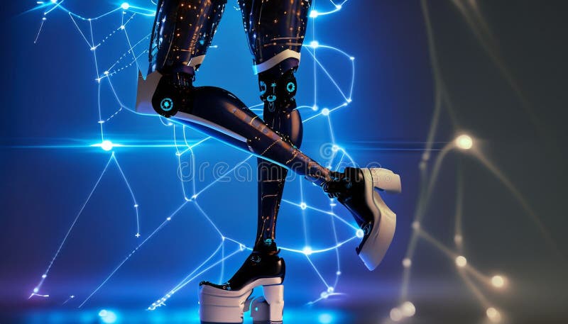 Legs humanoid robot stock illustration. Illustration of figurine ...