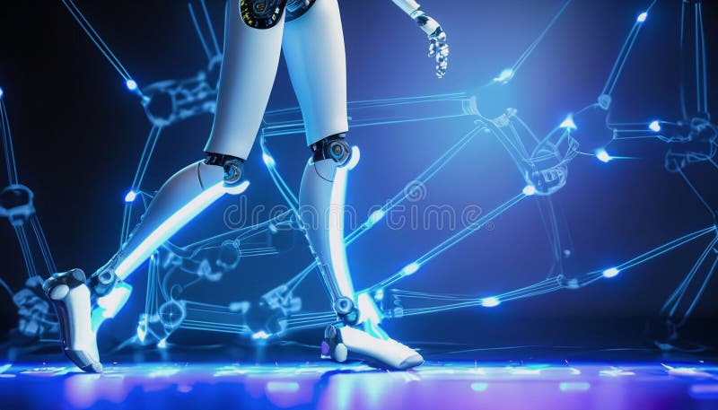 Legs humanoid robot with stock illustration. Illustration of ...