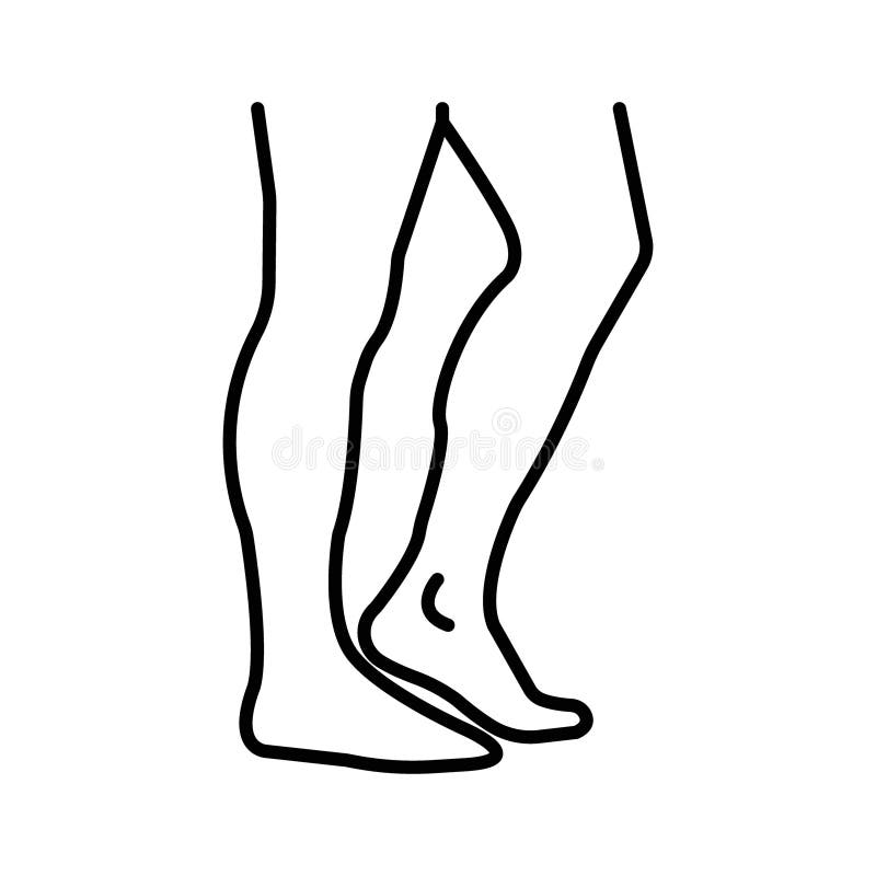 Legs Icon Linear Logo Mark in Black and White Stock Vector ...