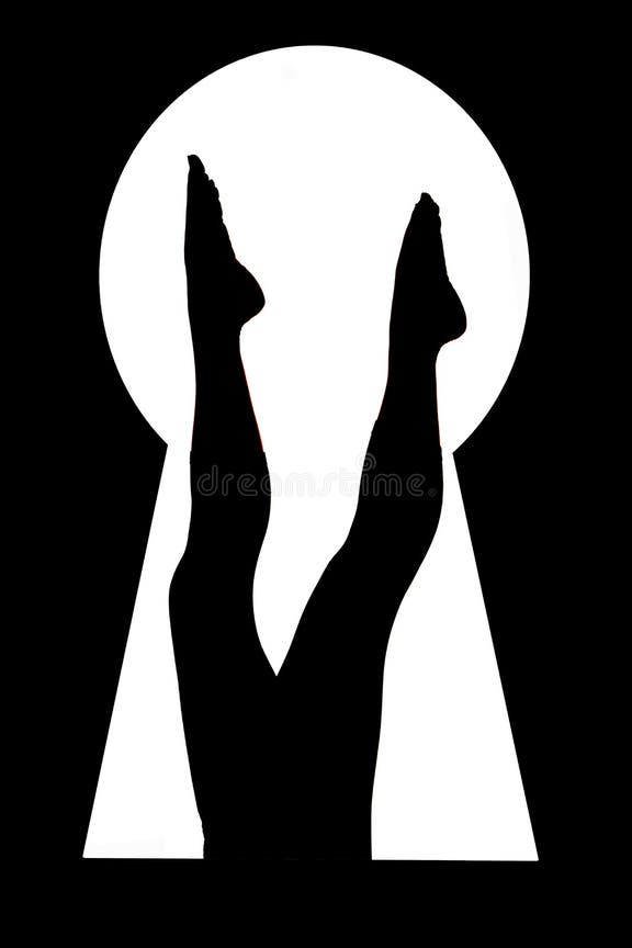 Legs through keyhole stock image. Image of foot, keyhole - 27099739
