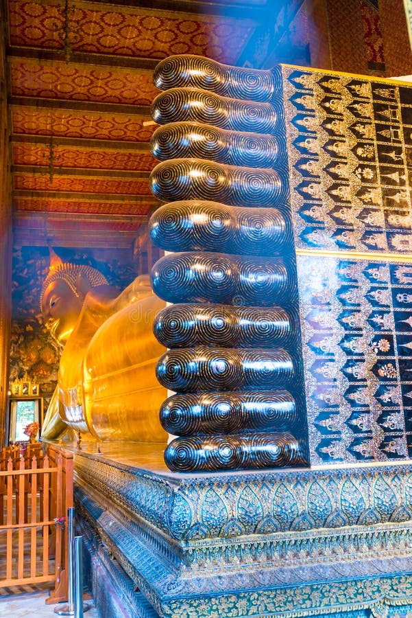 Legs Lying Buddha in a Temple in Thailand Stock Photo - Image of lying ...