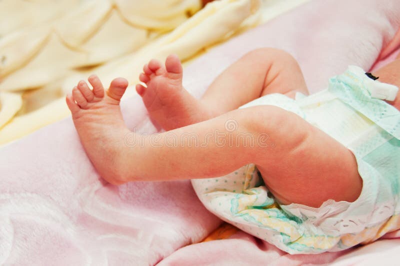 Legs newborn baby. stock image. Image of happy, people - 28805591