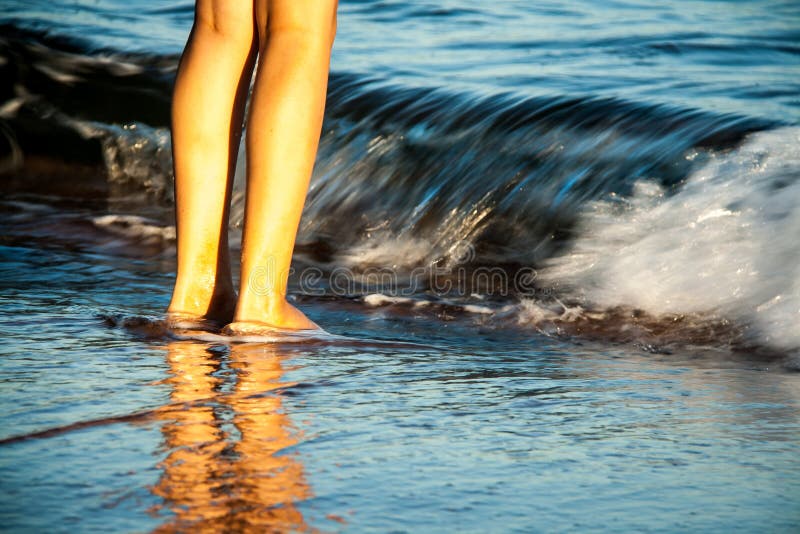 Legs in ocean stock photo. Image of summer, atlantic - 48502642