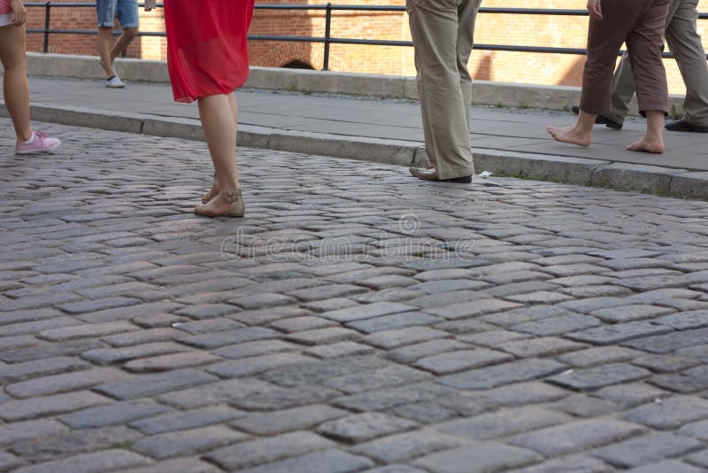 Legs People on the Street Background Stock Photo - Image of marching ...