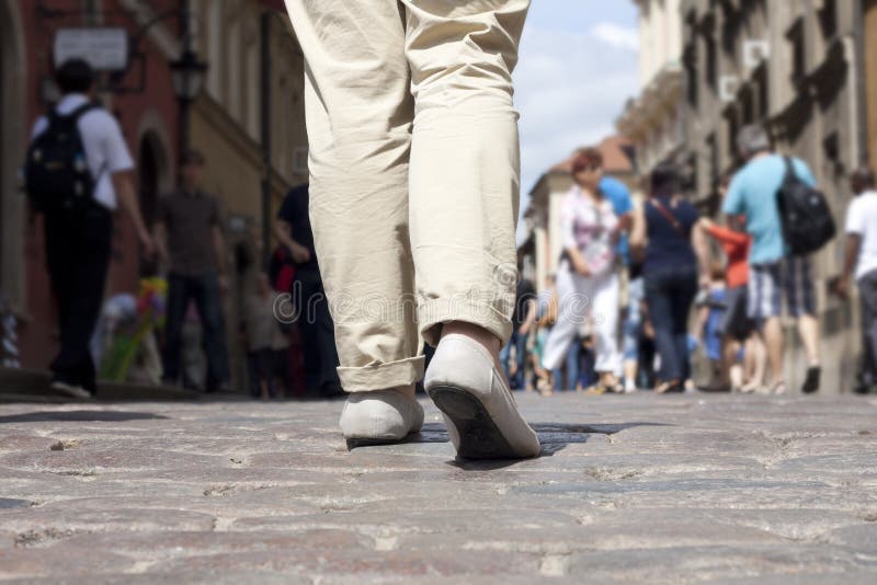 Legs People on the Street Background Stock Photo - Image of together ...