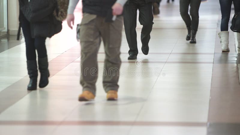 Legs of People Walking Around the Store Stock Video - Video of crowded ...