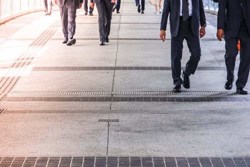 Legs of People Walking on Sidewalk on Rush Hour Stock Photo - Image of ...