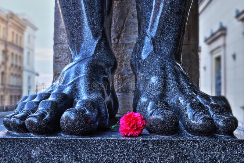 Legs of a Sculpture of the Atlas of the Hermitage Stock Image - Image ...