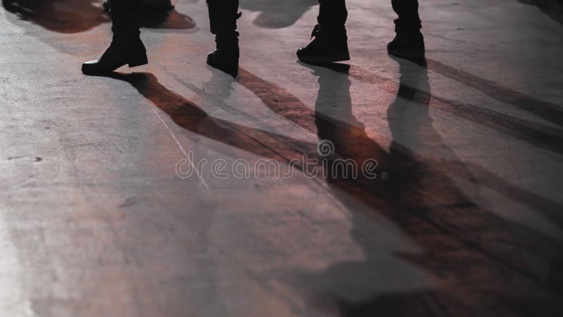Legs and Shadows of People Walking on a Sidewalk Stock Image - Image of ...