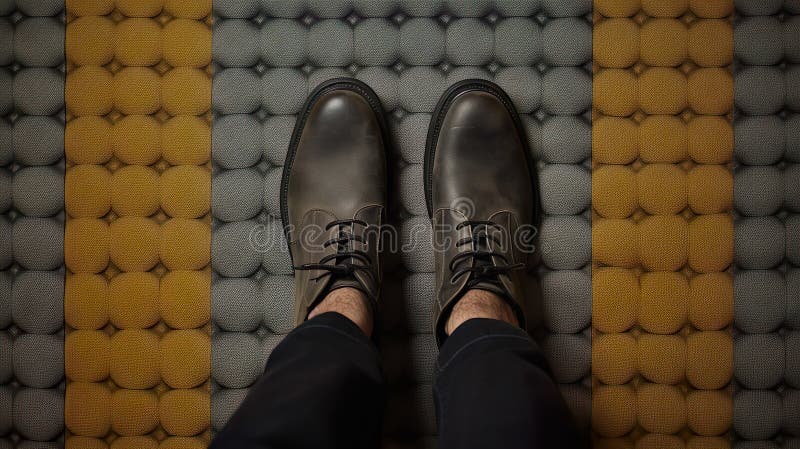 Legs Standing on Suede Rug. Generative AI Stock Illustration ...