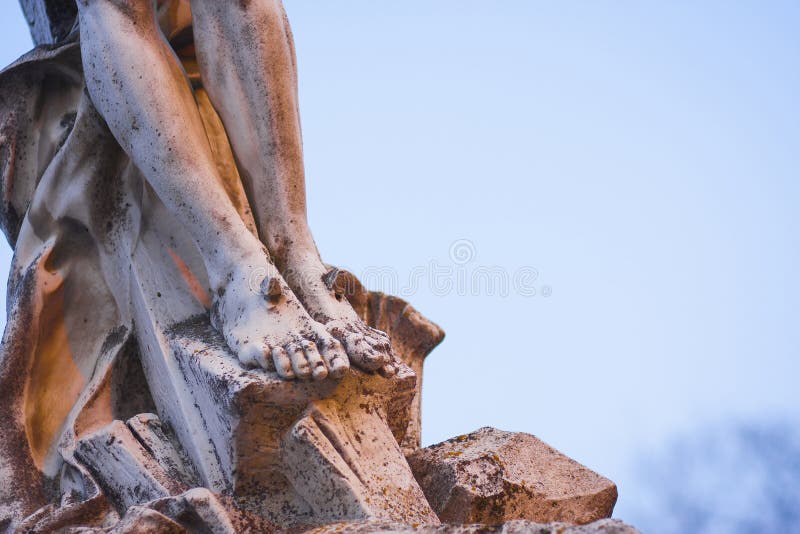 Legs Statue of Jesus Christ. Stock Photo - Image of marble, stone: 44439554
