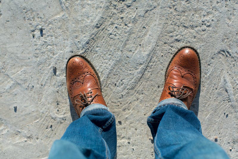 Legs top view stock photo. Image of boot, perspective - 64128176