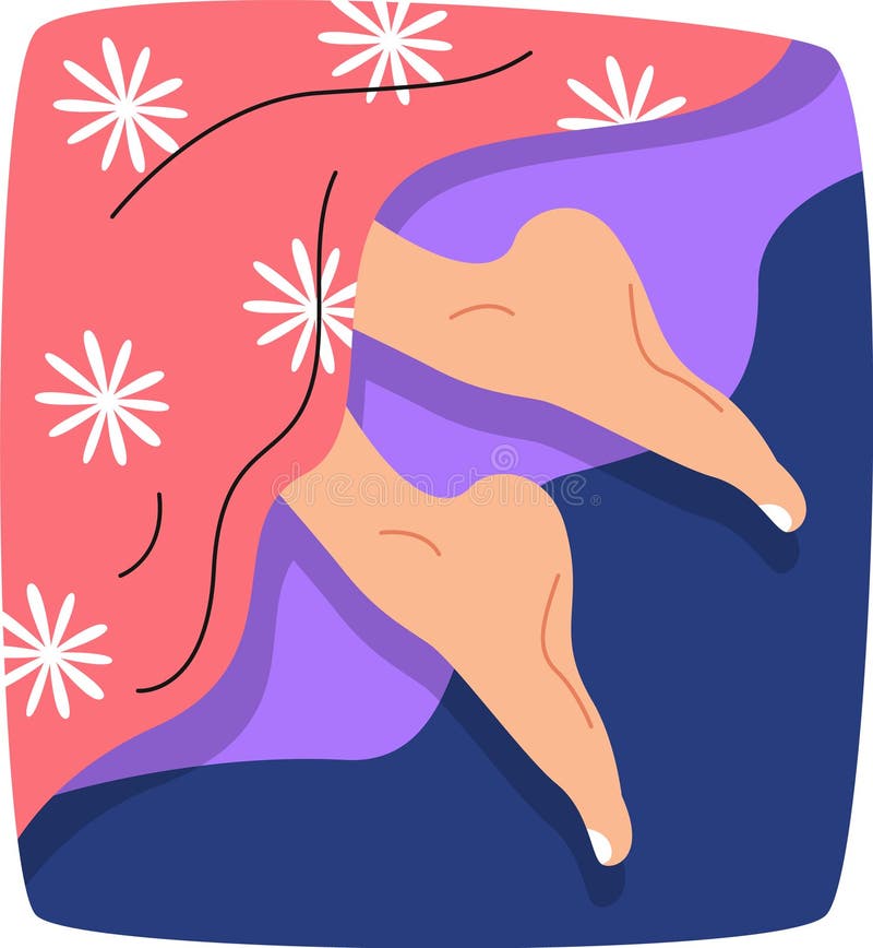 Legs Under Blanket stock vector. Illustration of young - 292163220