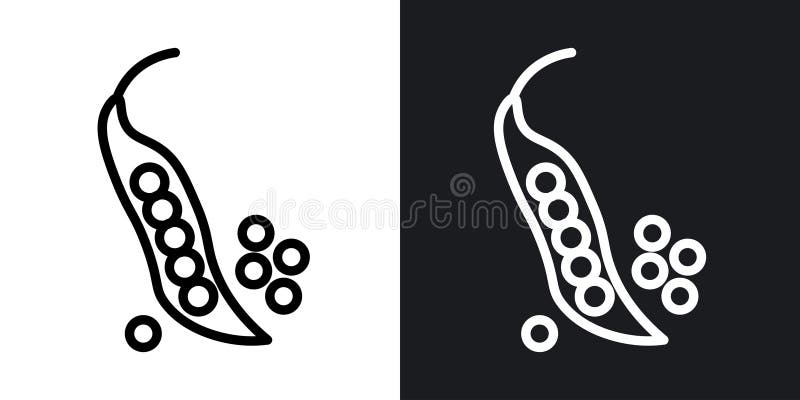 Legume Thin Line Vector Icon Set Stock Illustration - Illustration of ...