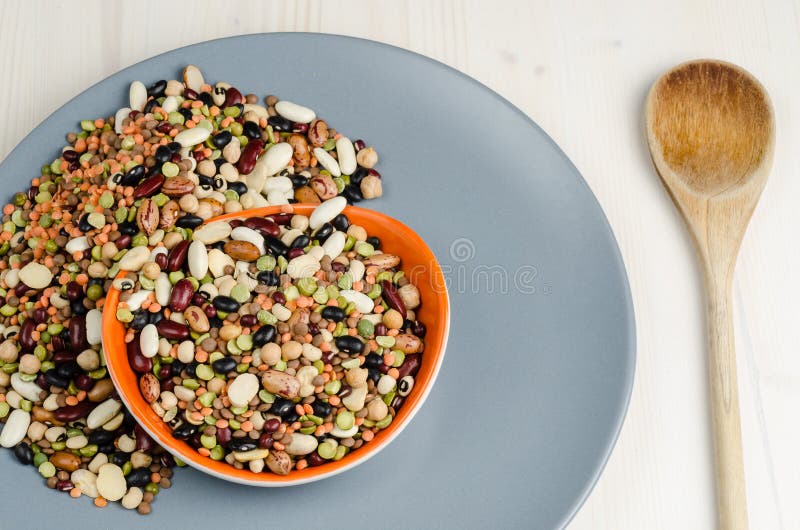 Legumes in a Dish, Close Up Stock Image - Image of texture, natural ...