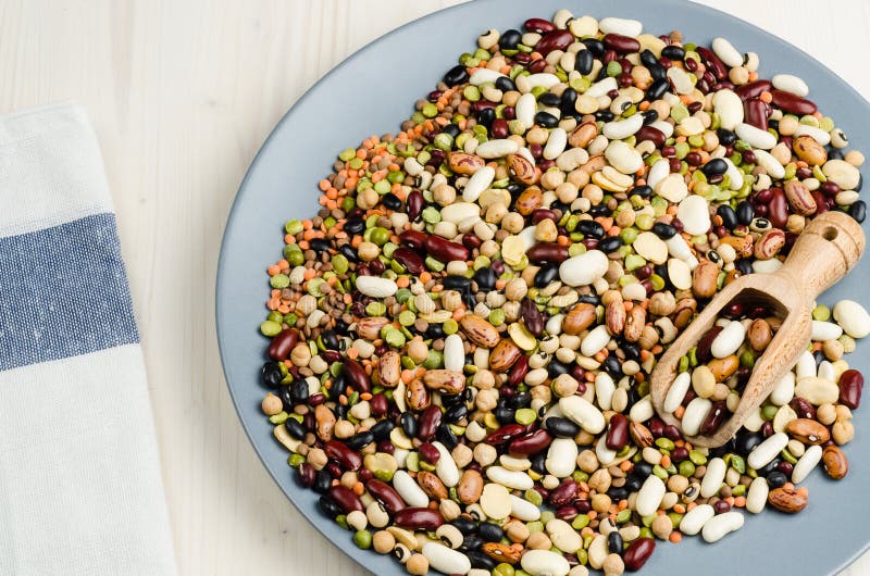 Legumes in a Dish, Close Up, Stock Photo - Image of grain, vegetarian ...