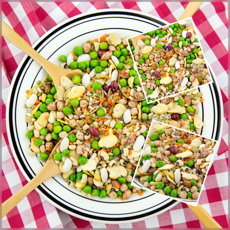 Legumes Natural Raw Mix Food Collage Stock Photo - Image of nature ...