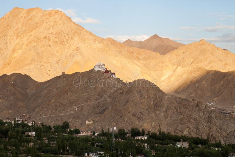 Leh stock photo. Image of peak, buildings, climbing, desert - 28385236