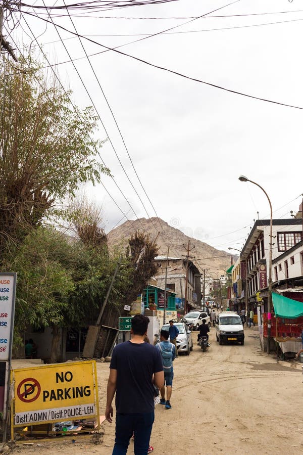Leh Ladakh editorial photo. Image of street, town, natural - 82186236
