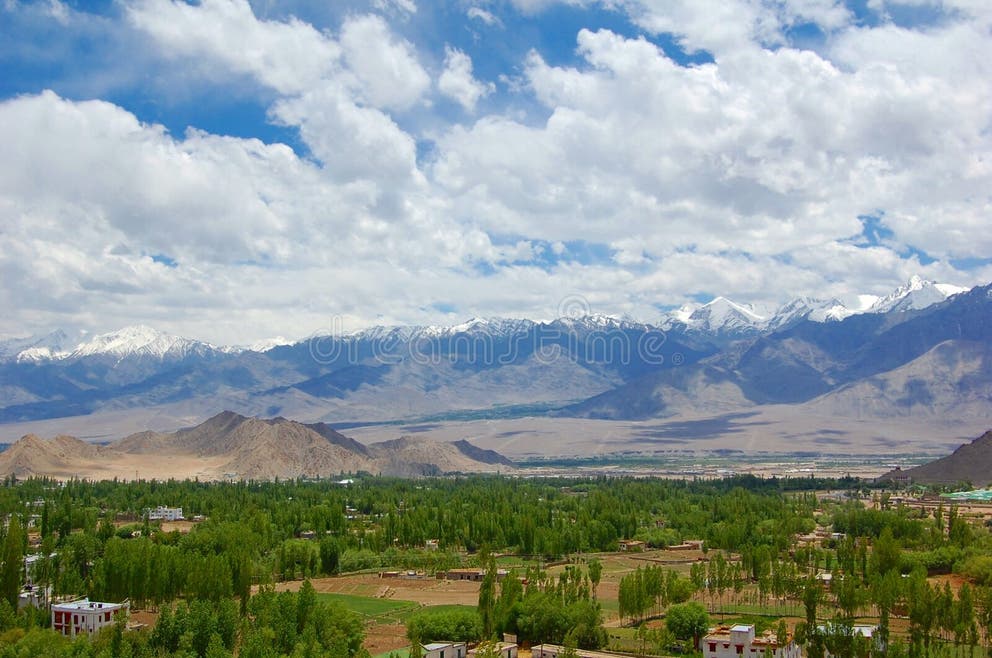 Leh View stock image. Image of ladakh, mountains, town - 2798407