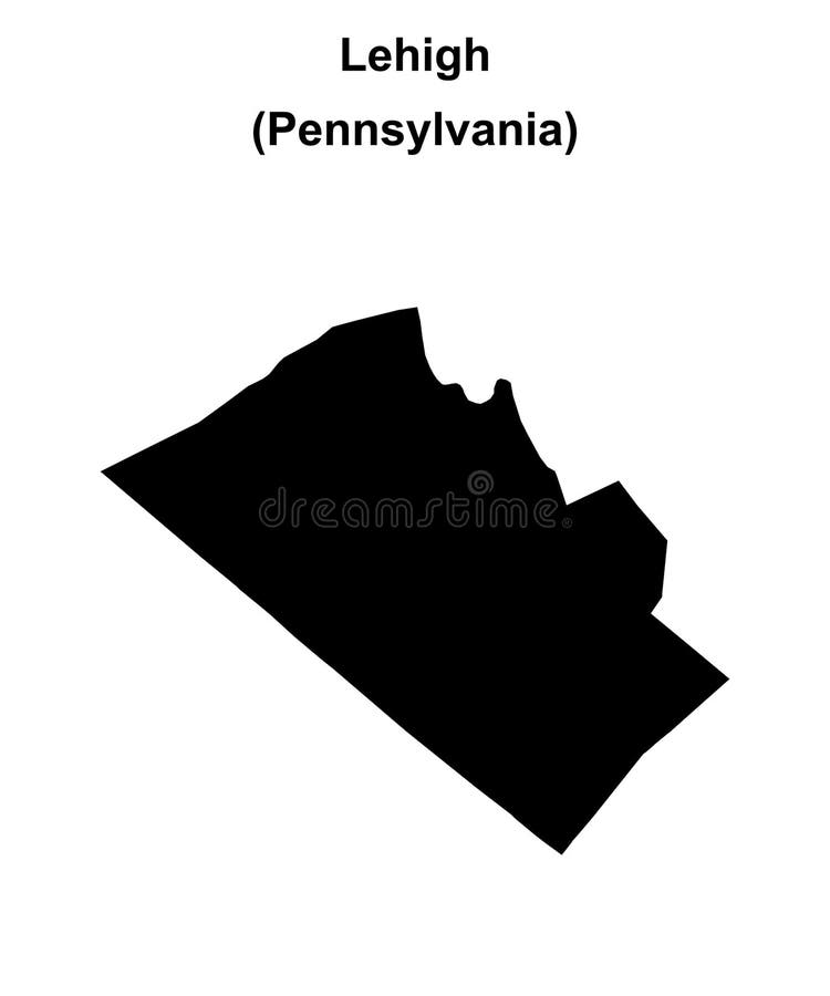 Lehigh outline map stock vector. Illustration of vector - 361755379