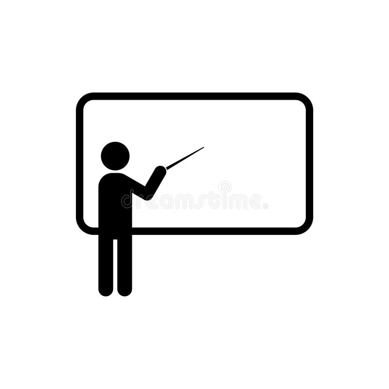 Lehrer Icon Isolated Auf Weißem Hintergrund Vektor Abbildung ...