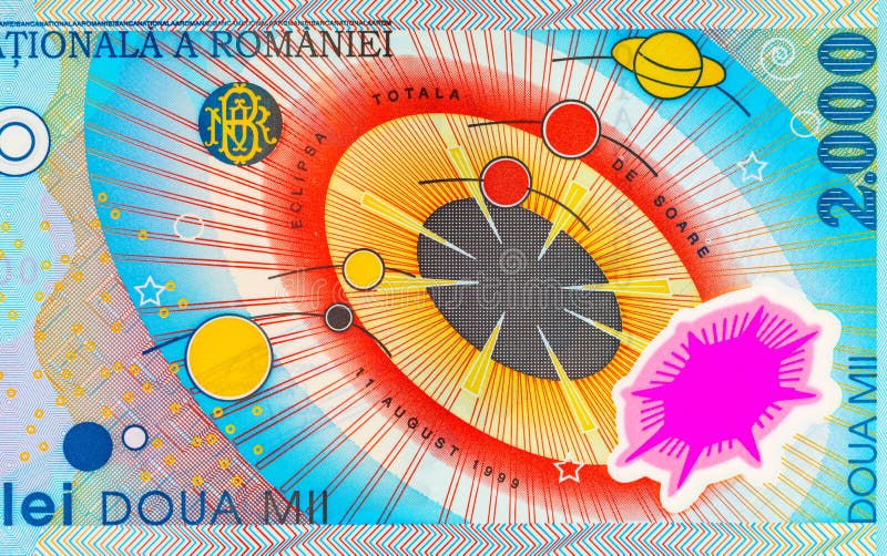 2000 Lei Romania, 1999 with a Simplified Solar System and a Solar ...