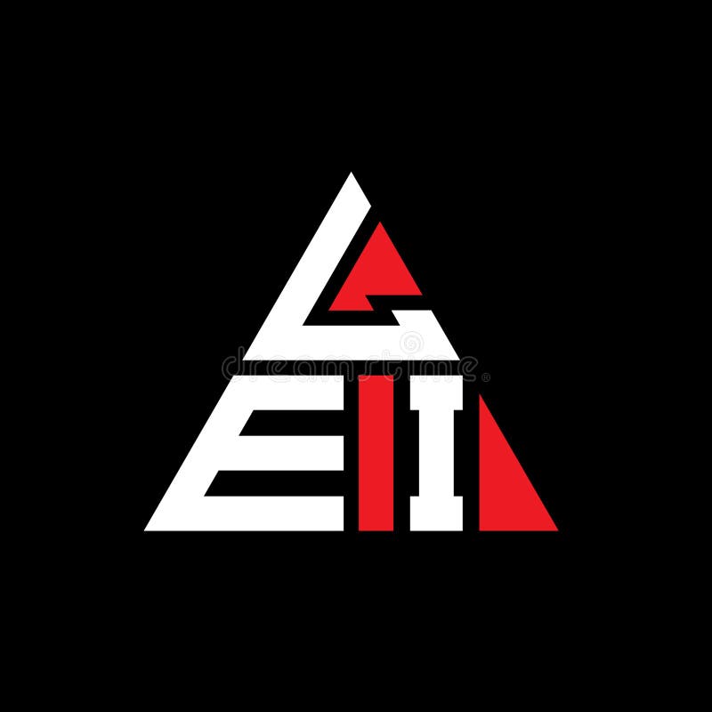 LEI Triangle Letter Logo Design with Triangle Shape. LEI Triangle Logo ...
