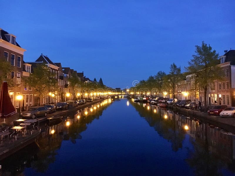 Leiden, Netherlands editorial image. Image of dusk, landscape - 89450415