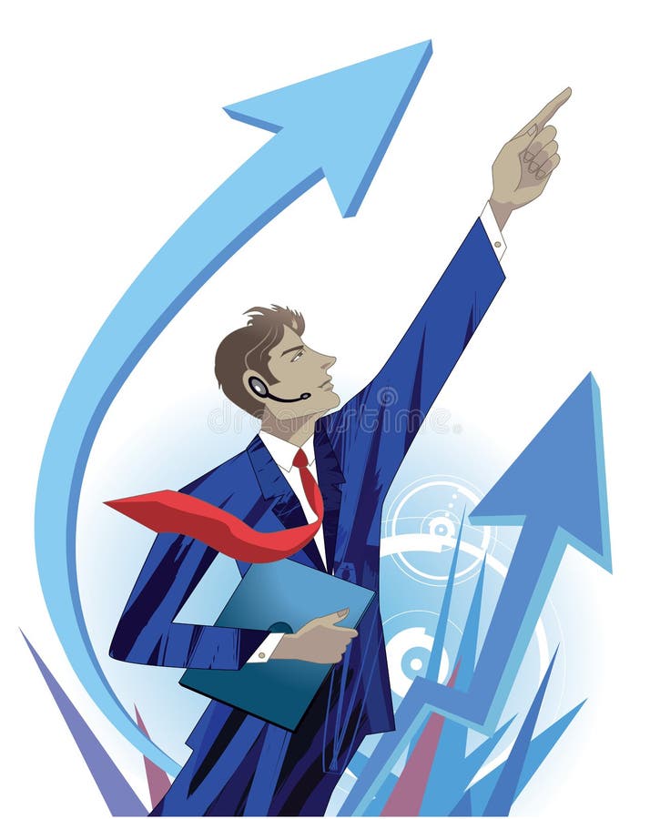 Leiding vector illustratie. Illustration of visie, vertegenwoordiger ...