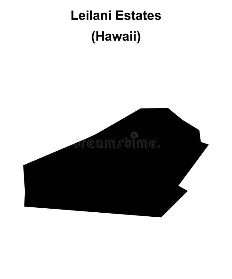 Leilani Estates Outline Map Stock Vector - Illustration of ...