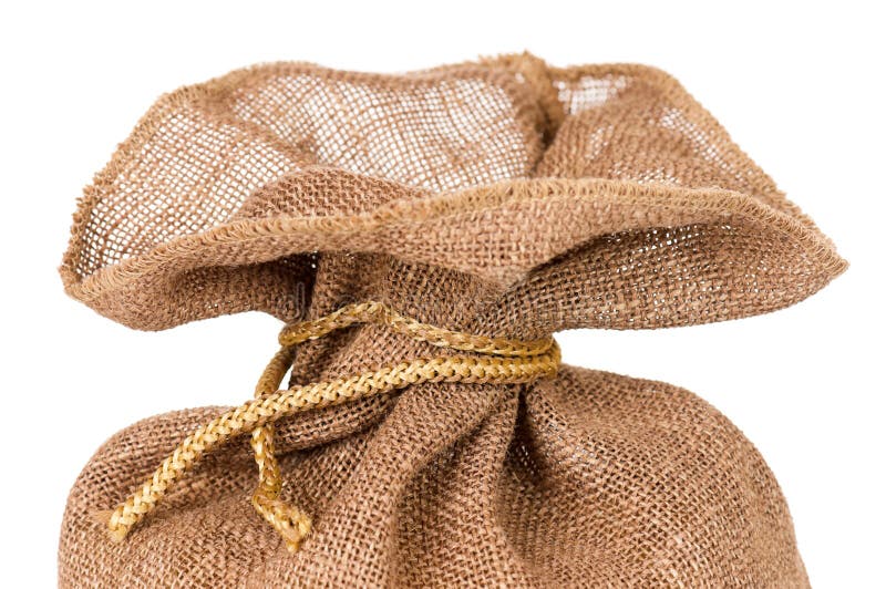 Kleiner Sack stockfoto. Bild von material, moneybag, leer - 29456392