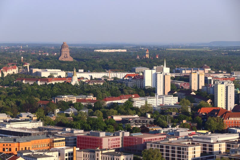 Leipzig stockfoto. Bild von horizont, gebäude, kirche - 129286814