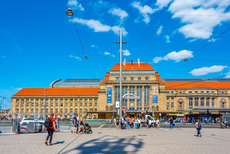 Leipzig, Germany, August 8, 2022: View of the Main Train Station ...