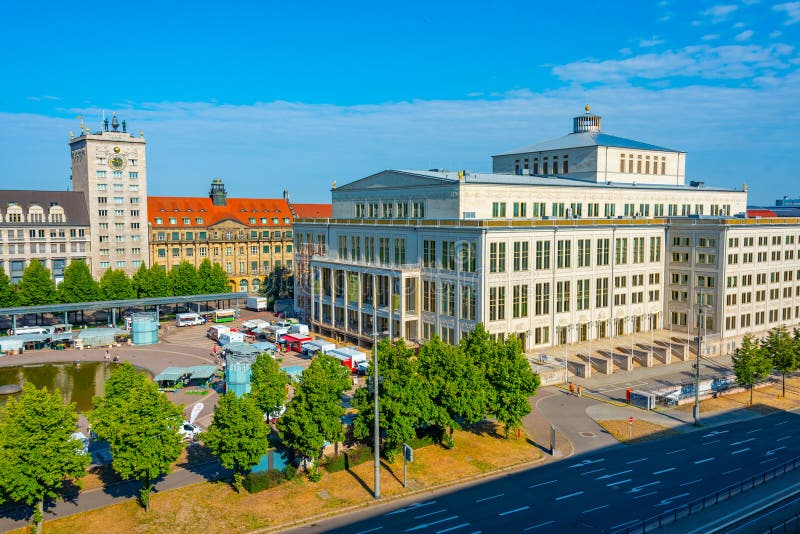 Leipzig, Germany, August 9, 2022: View of Opera of Leipzig, Germ ...