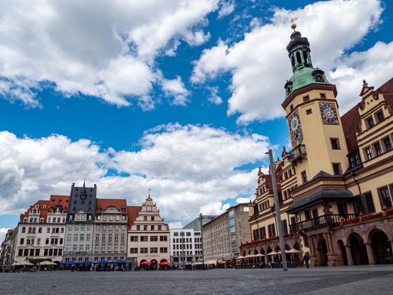 Leipzig old town stock image. Image of architecture, pillar - 11496621